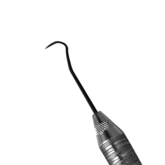 #3CH XTS Cowhorn Explorer with #6 Satin Steel Handle - Merit Surgical