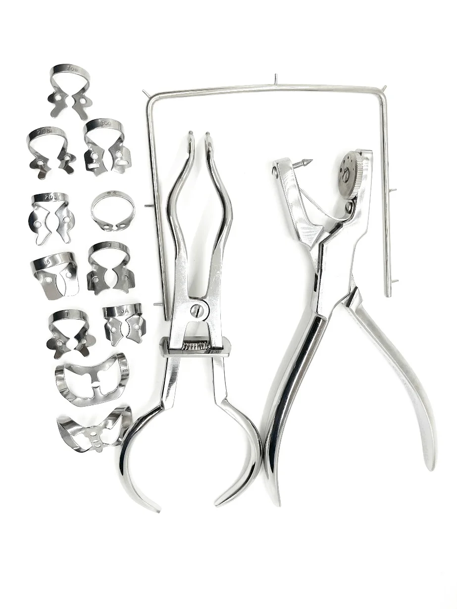 RUBBER DAM KIT, 11 CLAMPS AND ACCESSORIES - Merit Surgical