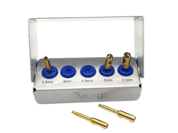 Tissue Punch Kit, Set of 5 with Bur Block - Merit Surgical